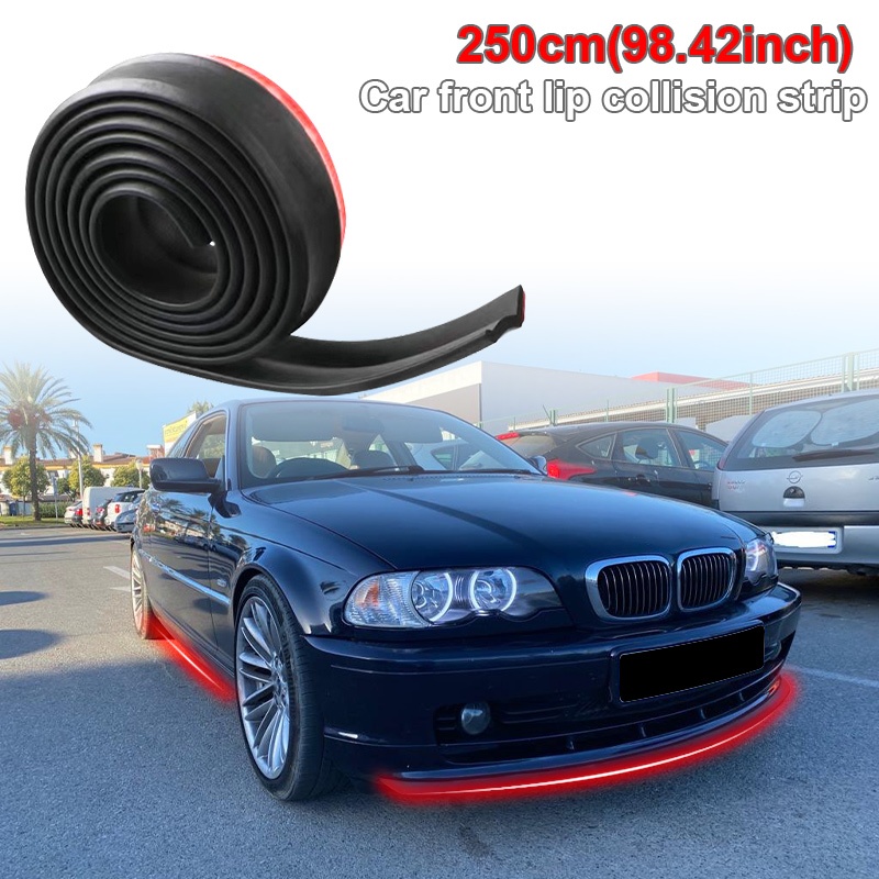 Universal Car Front Bumper Lip Rubber 2.5m/98.43in Bumper Protector ...