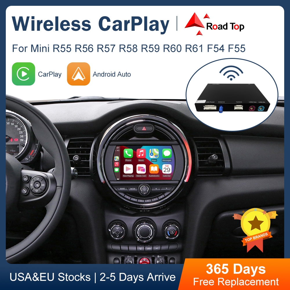 Wireless CarPlay Android Auto Retrofit Kit Decoder for BMW Mini R55 R56 ...