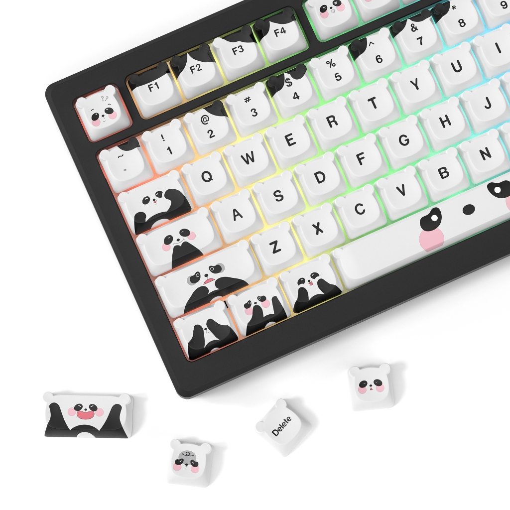 141 Keys Adorable MOA Panda Keycaps Set – Cute, Durable, and Perfect ...