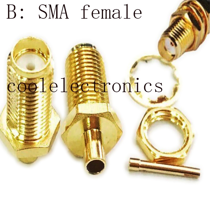 5pcs SMA Female Jack Solder semi-rigid RG405 0.086" RF Coaxial Cable Connector Adapter | Shopee ...