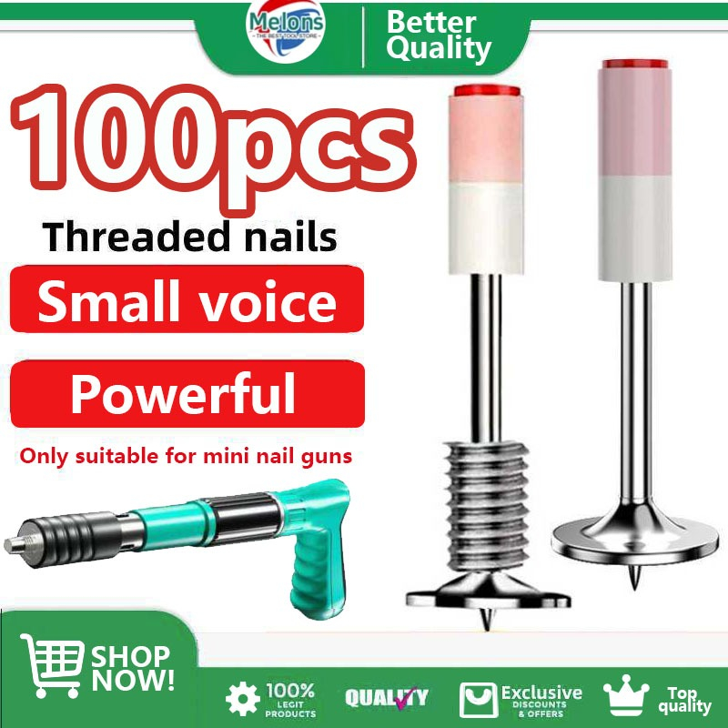 【Free Nut】GIFT 100 Nails Gun Ceiling Artifact Rivet Nail Fastener ...