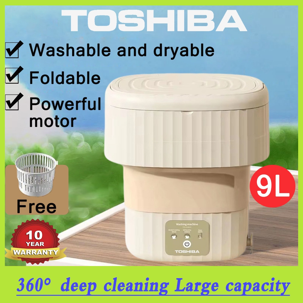 Toshiba Mini Folding Washing Machine Portable 8L Large Capacity Travel ...
