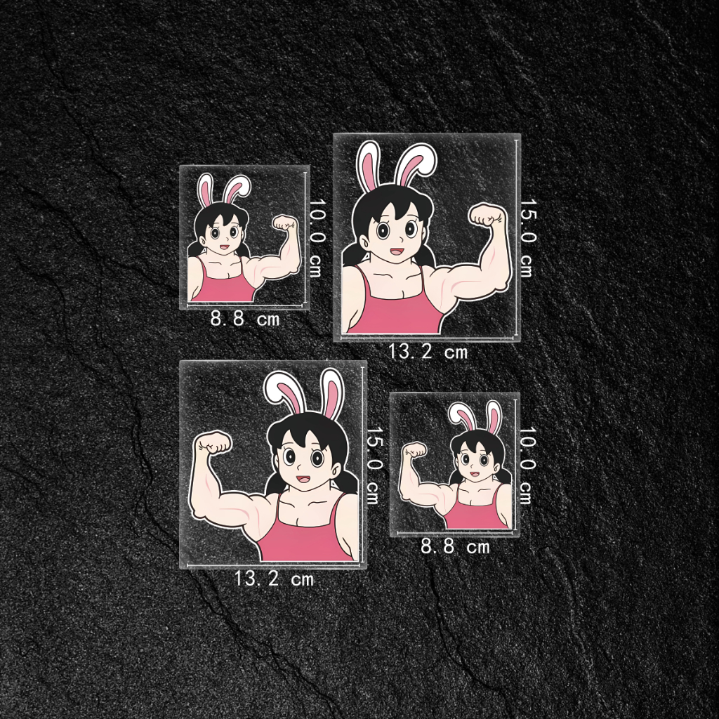 Beautiful Girl Hero Shizuka Fun Spoof Car Triangle Window Car Sticker ...