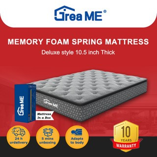 DreaMe Memory foam Spring mattress 5 Star Hotel Comfort Deluxe matress ...