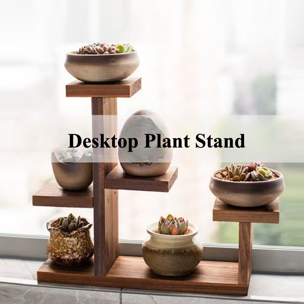 Ready Stock⚫SONDER⚫ Wood Desktop Plant Stand Indoor Small Windowsill ...