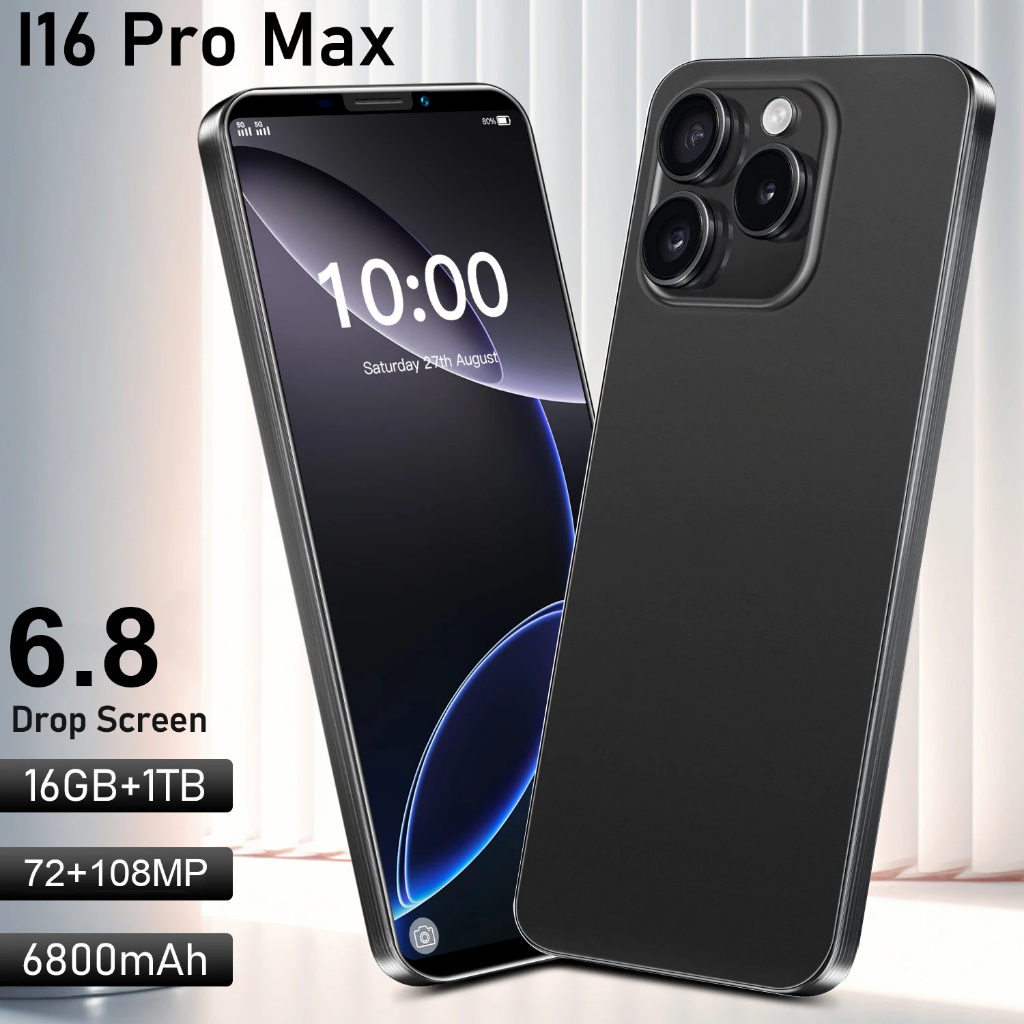 Original Smartphone I16 Pro max Global version 16GB+1TB 6.8'' HD ...