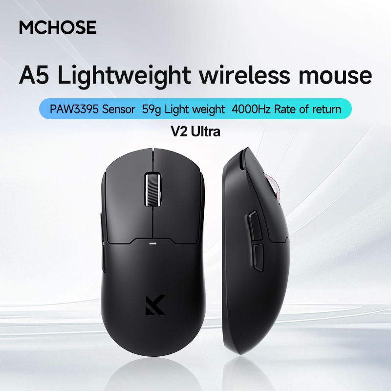 Mchose A5 V2 Ultra Black Gaming Mouse Three Model Wireless 2.4G 26000DPI Light Mice for Laptop ...