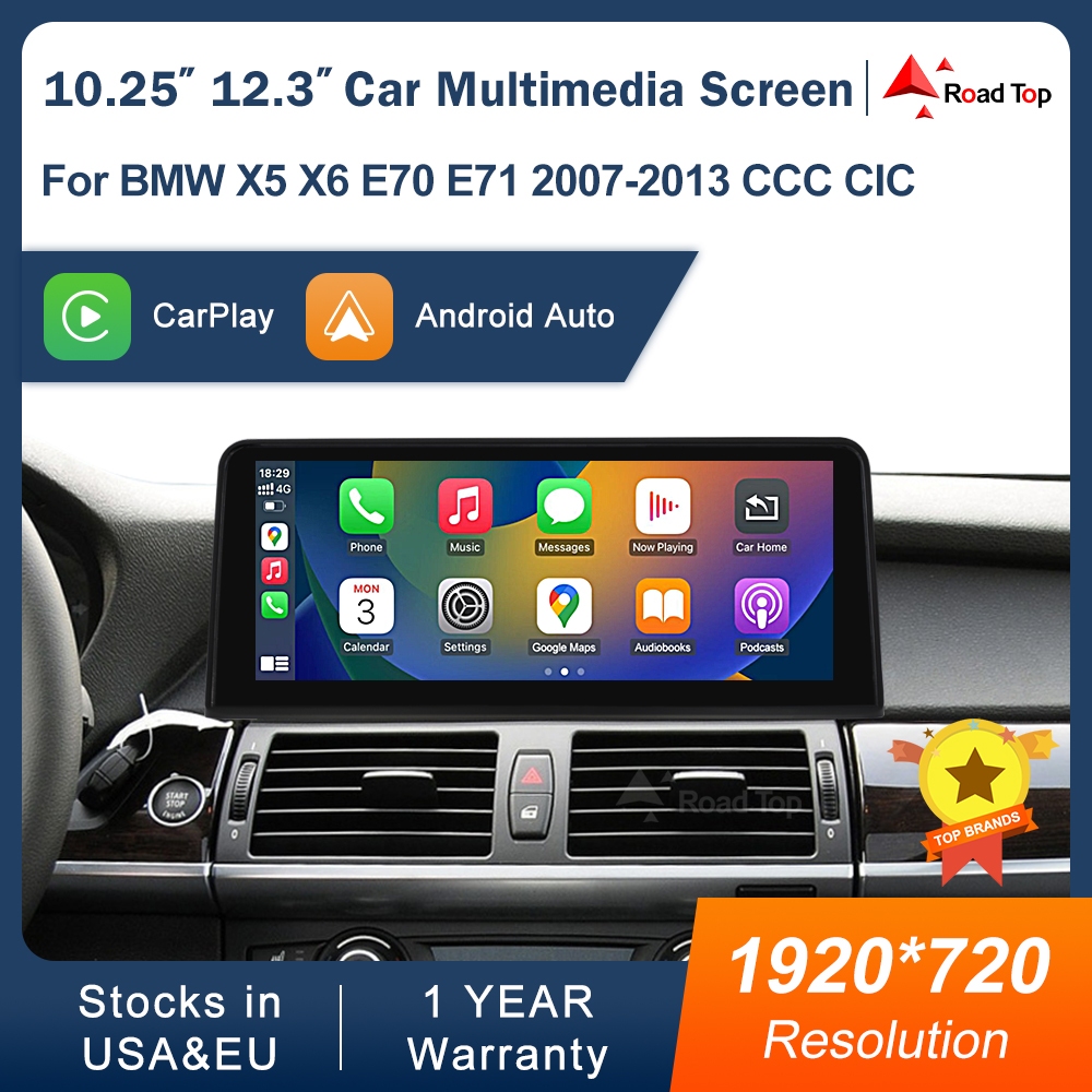 10.25'' Linux Head Unit Touch Screen for BMW X5 X6 E70 E71 2007-2013 ...