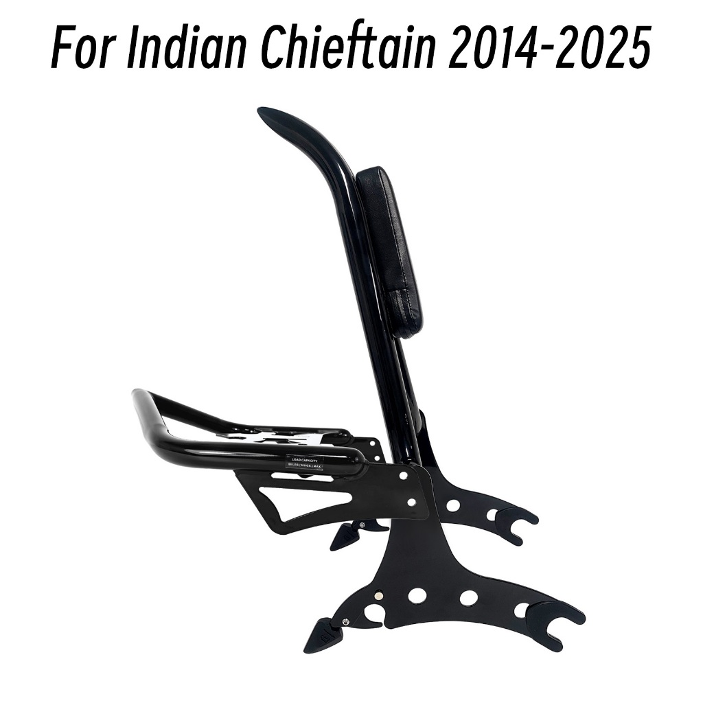Passenger Motorcycle Rear Backrest With Luggage Rack For Indian ...