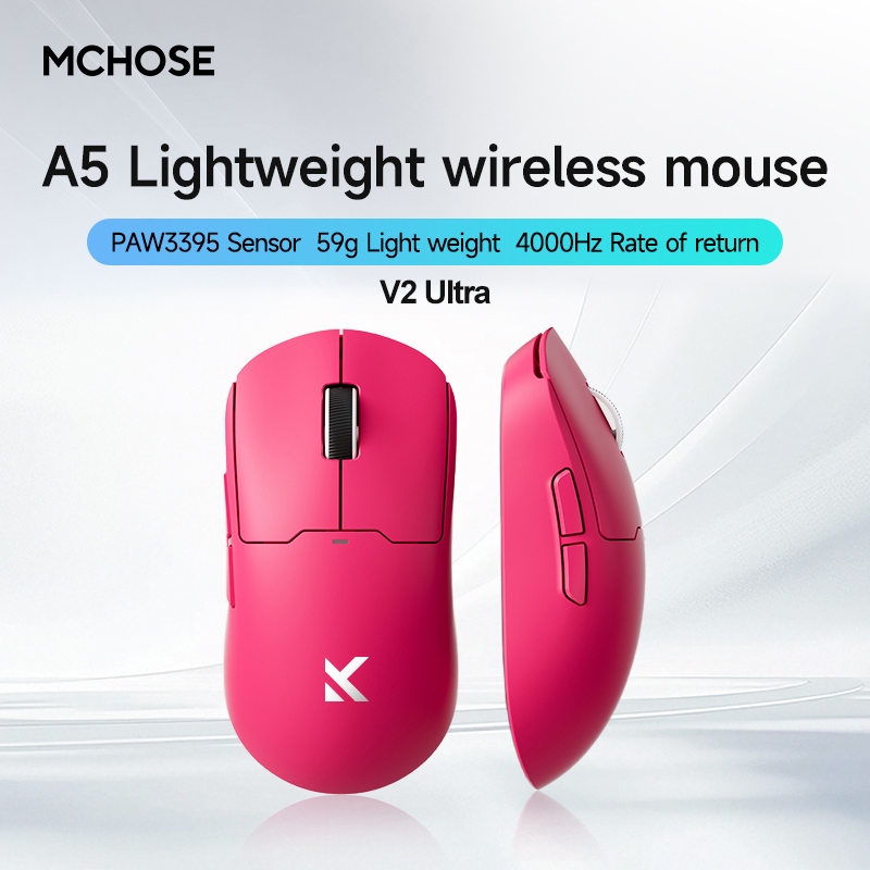 Mchose A5 V2 Ultra Pink Gaming Mouse Three Model Wireless 2.4G 26000DPI ...