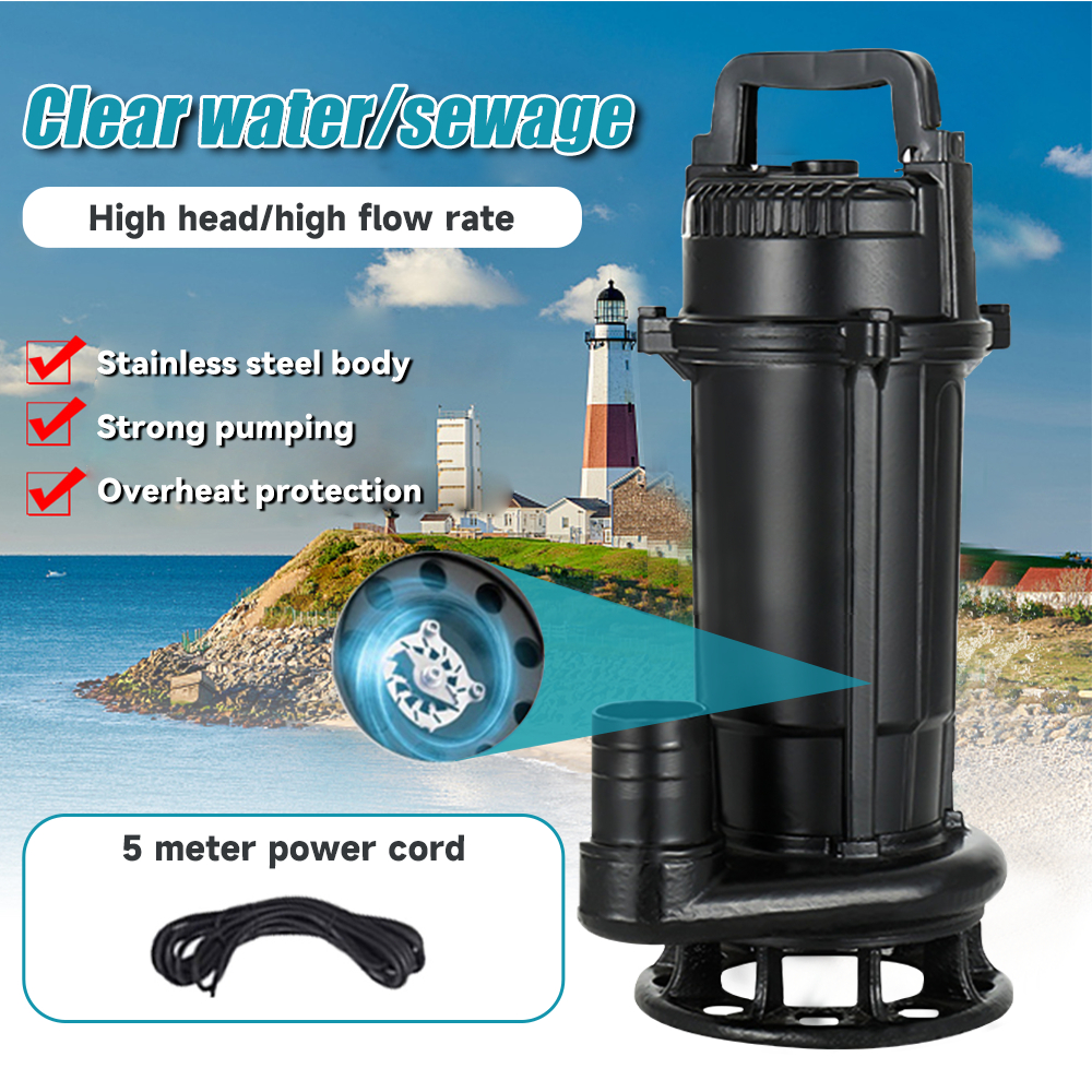 Cutting Sewage Pump Automatic Submersible Water Pump 220V/2600W ...