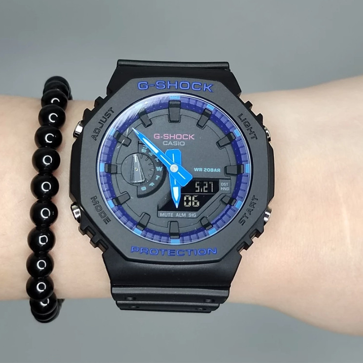 100% Original G shock GA2100 Black Blue G-Shock TMJ G Shock Black ...