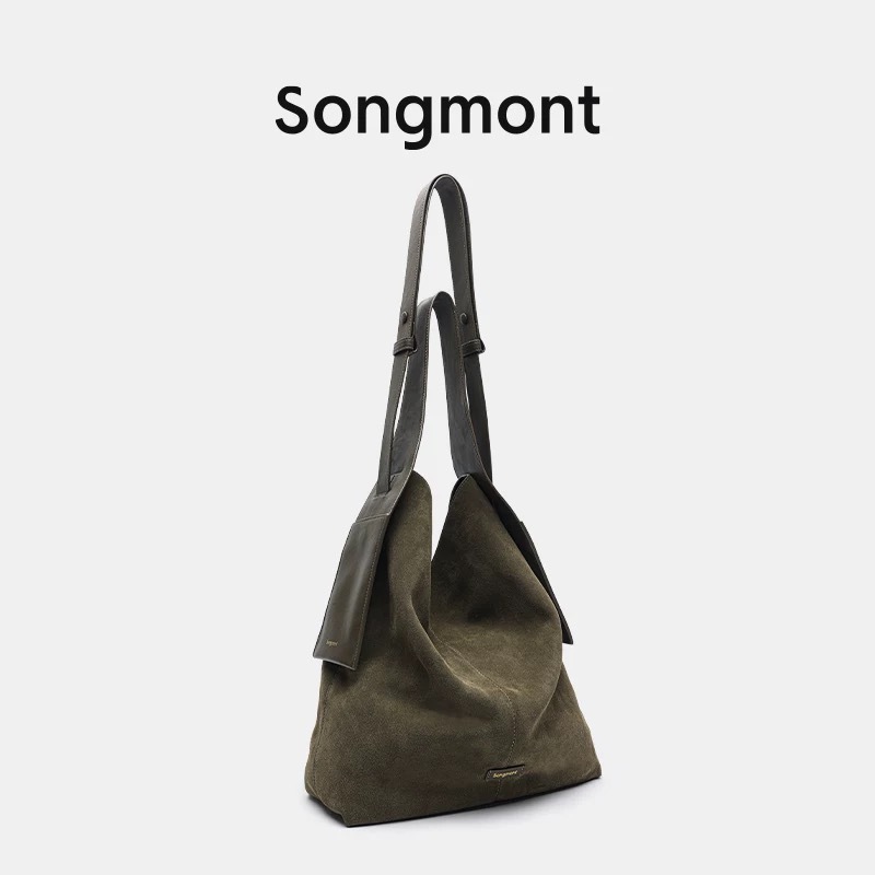 Songmont Large Drippy Tote Bag for Men and Women Suede Leather Shoulder ...