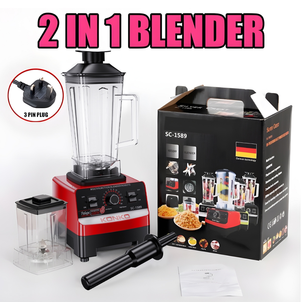 KONKO 2.5L 4500W BPA Free Heavy Duty Blender Mixer Electric High Speed ...