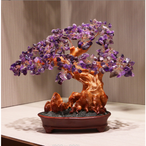 Feng Shui Citrine Money Tree Lucky Tree Natural Crystal Bonsai Money ...