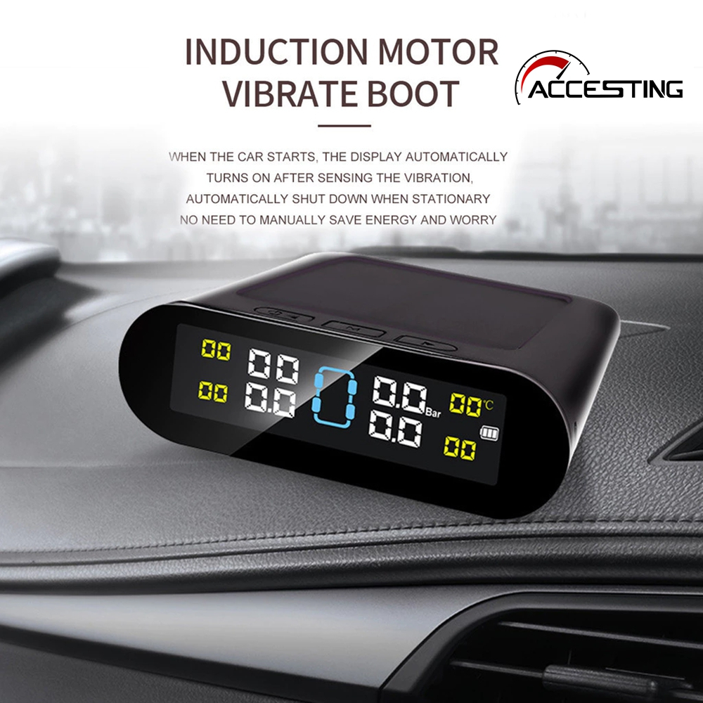 TPMS Car Wireless Tire Pressure Monitoring System Solar Car Tire ...