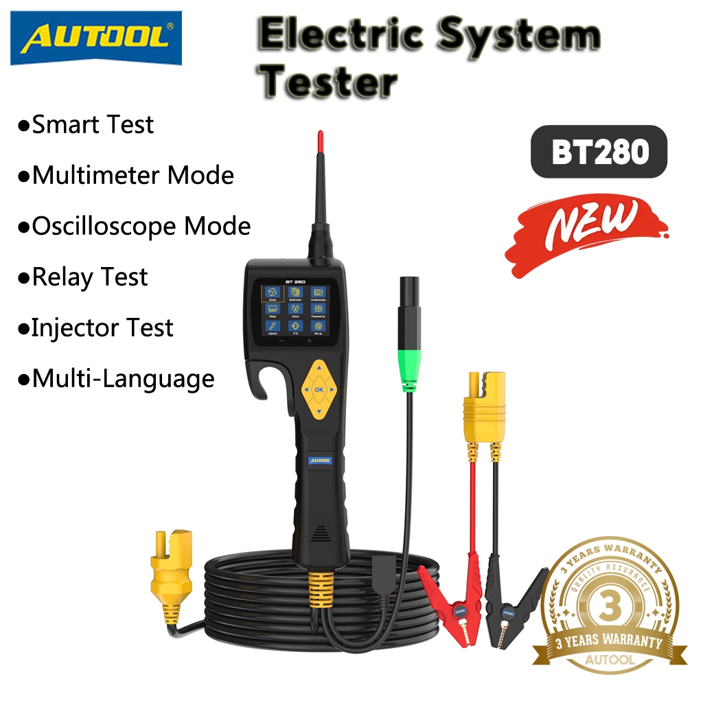 AUTOOL BT280 Car Electrical Circuit Tester, Automotive Scanner Electric ...
