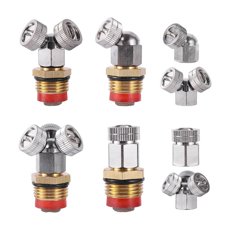 1/4" 1/2" Garden Sprayer Nozzle 2/3/4 Hole Sprayer Fog Watering Tool Metal Nozzle Pesticide ...