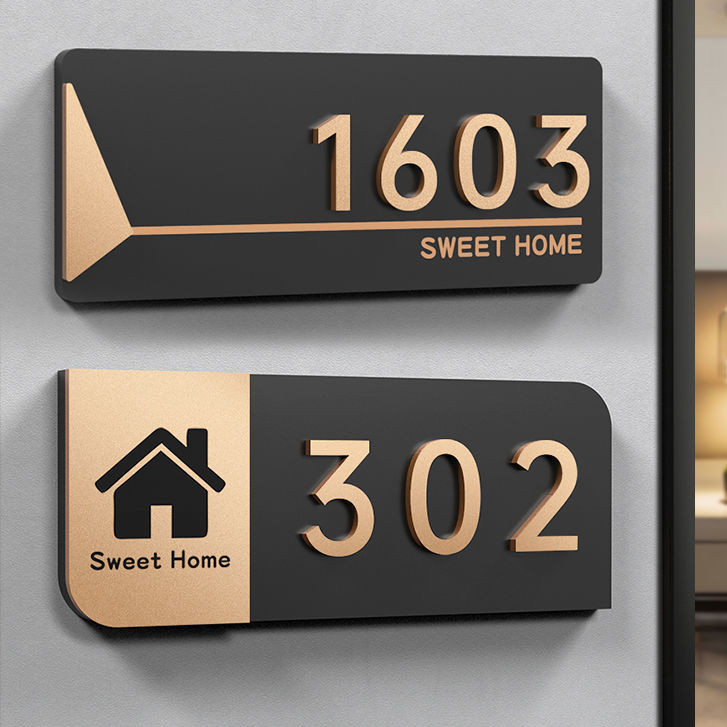 High-end Acrylic House Number Plate Household Custom-Made Rental Store ...
