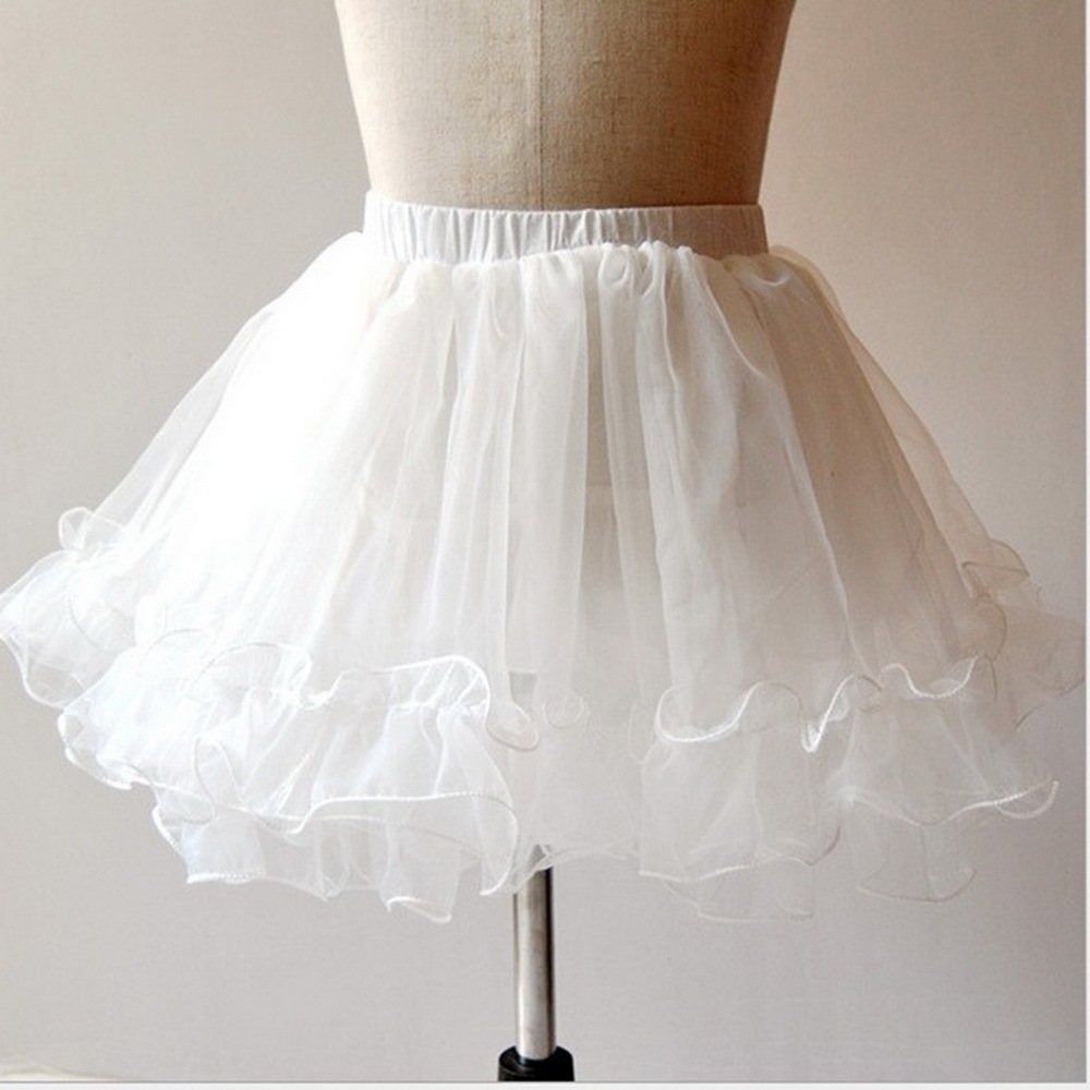 Kids 3 Layers White Soft Petticoat Can Can Baby Girls Hoopless Lace ...