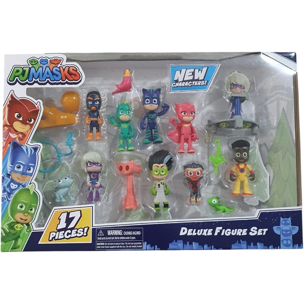 PJ Masks Deluxe 17 Piece Figure Set with New Figures | Shopee Malaysia