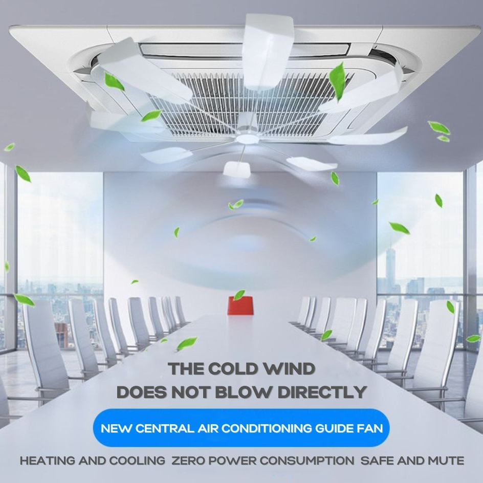 Central Aircond Wind Guide Fan 360° Rotating Blade Cassette Aircon ...