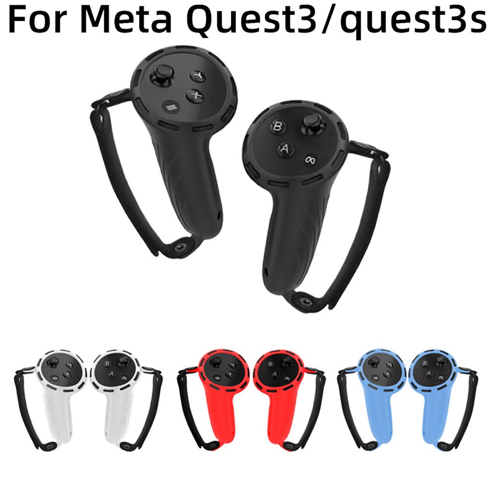 VR Controller Grips Sleeve for Meta Quest 3 Silicone Handle Grip ...