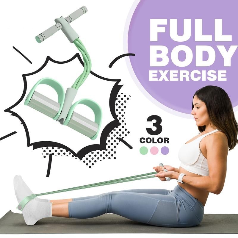 6 tube Pedal Pull Rope Elastic Sit ups Exercise Bands Equipment Lastic ...