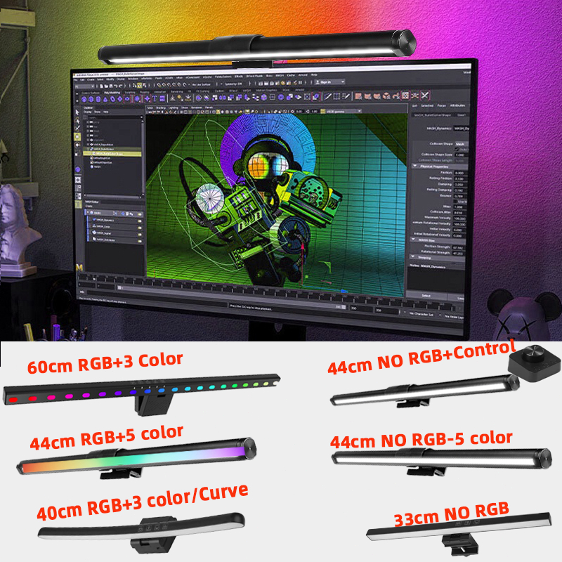 LED Monitor Light Screen Suspension LIGH RGB USB Desk Light 44CM for ...
