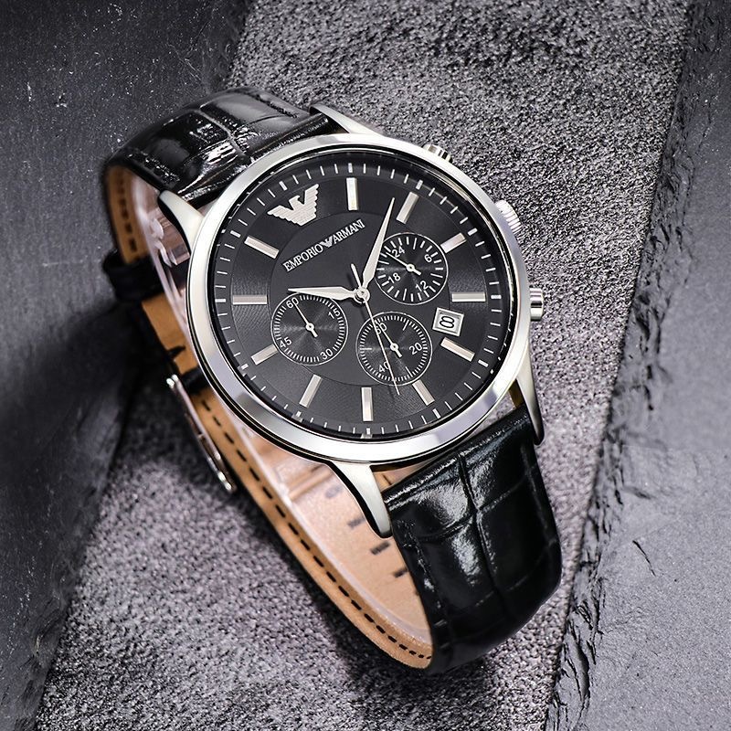 Armani original men's watch waterproof watch three-eye chronograph ...