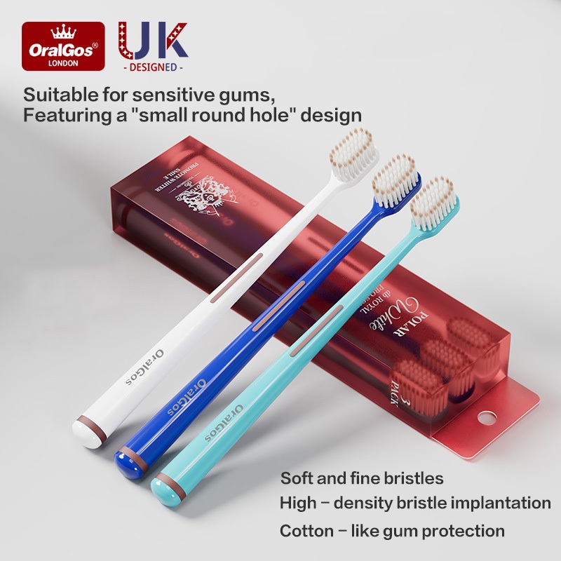 British Brand Premium Soft Bristled Toothbrushes Wide Head Toothbrushes ...