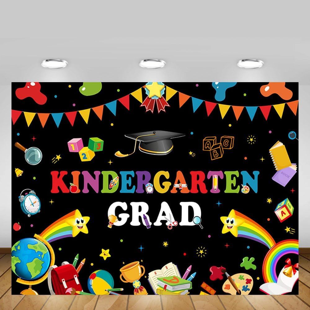 5x3ft Kindergarten Graduation Photography Backdrop Preschool School ...