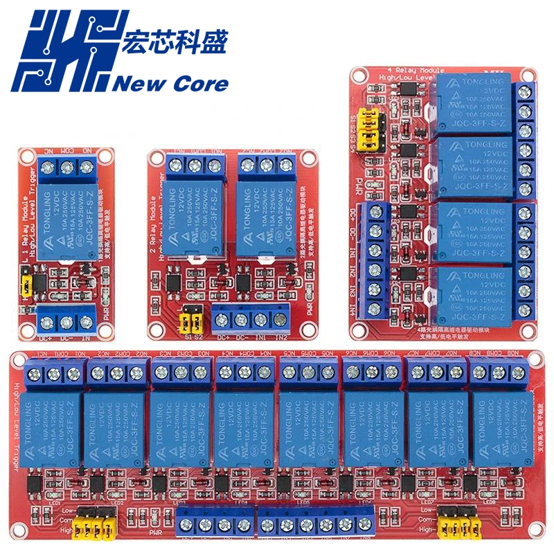 1 2 4 6 8 Channel 5V Relay Module Shield with Optocoupler Support High and Low Level Trigger 1 ...