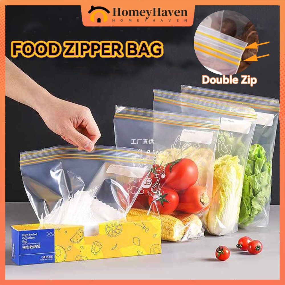 15/25/30pcs Reusable Fresh-keeping Zipper Bag for Food Storage Dry ...