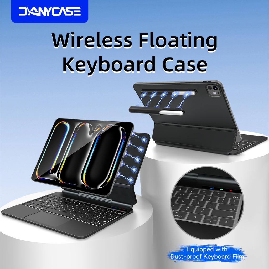Wireless Floating Keyboard Case for iPad 11 th Air 11'' M3 2025 10th ...