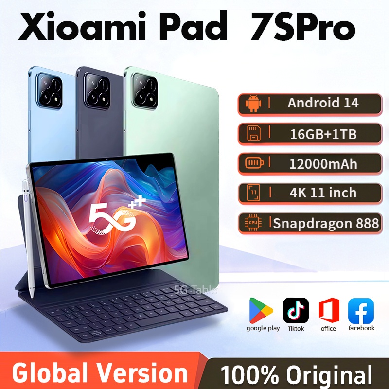 2025 Global Original Content New 7 Pro Tablet with Snapdragon 888 4K ...