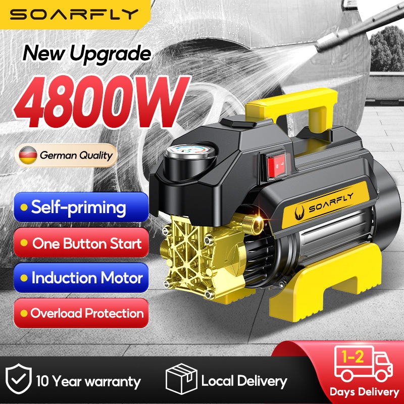 (Ready Stock )SOARFLY 4800W High Pressure Water Jet Cleaner Portable ...