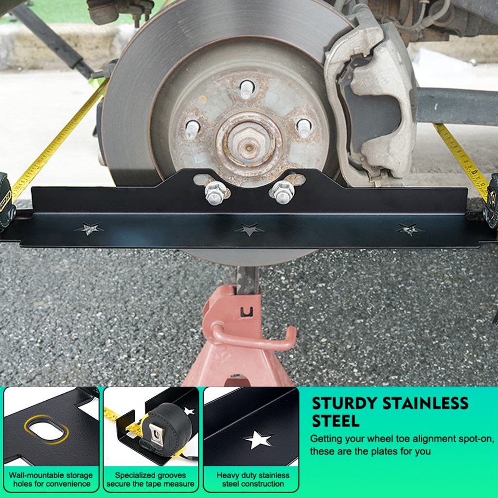 2-pack toe alignment tool plates, steel hanging hole design wheel ...