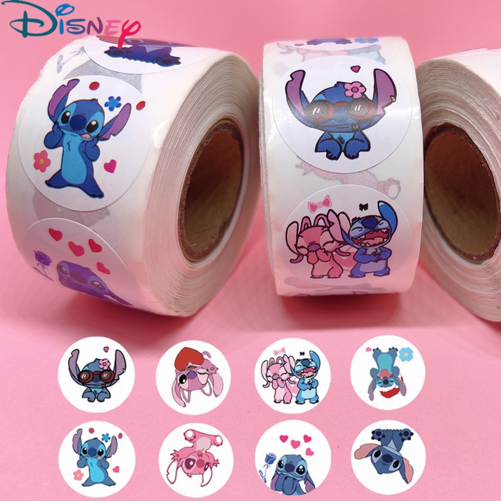 Kawaii 500pcs Disney Stitch Diy Stickers Anime Seal Label Decorative ...
