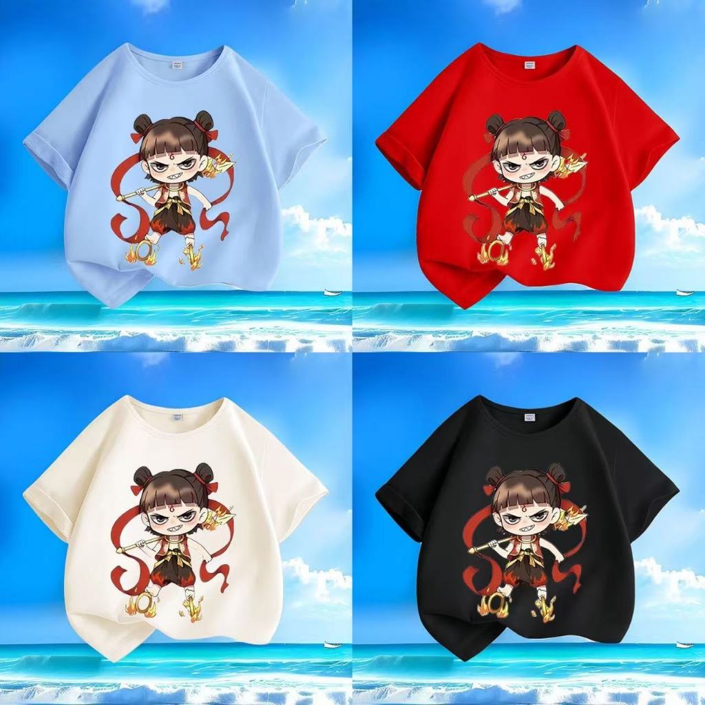 nezha tshirt for kids nazha t shirts | Shopee Malaysia