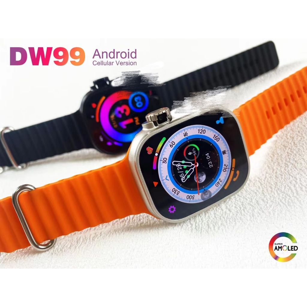 2025 AMOLED 4G sim card DW99 ultra 2 wifi smart watch rotating camera ...