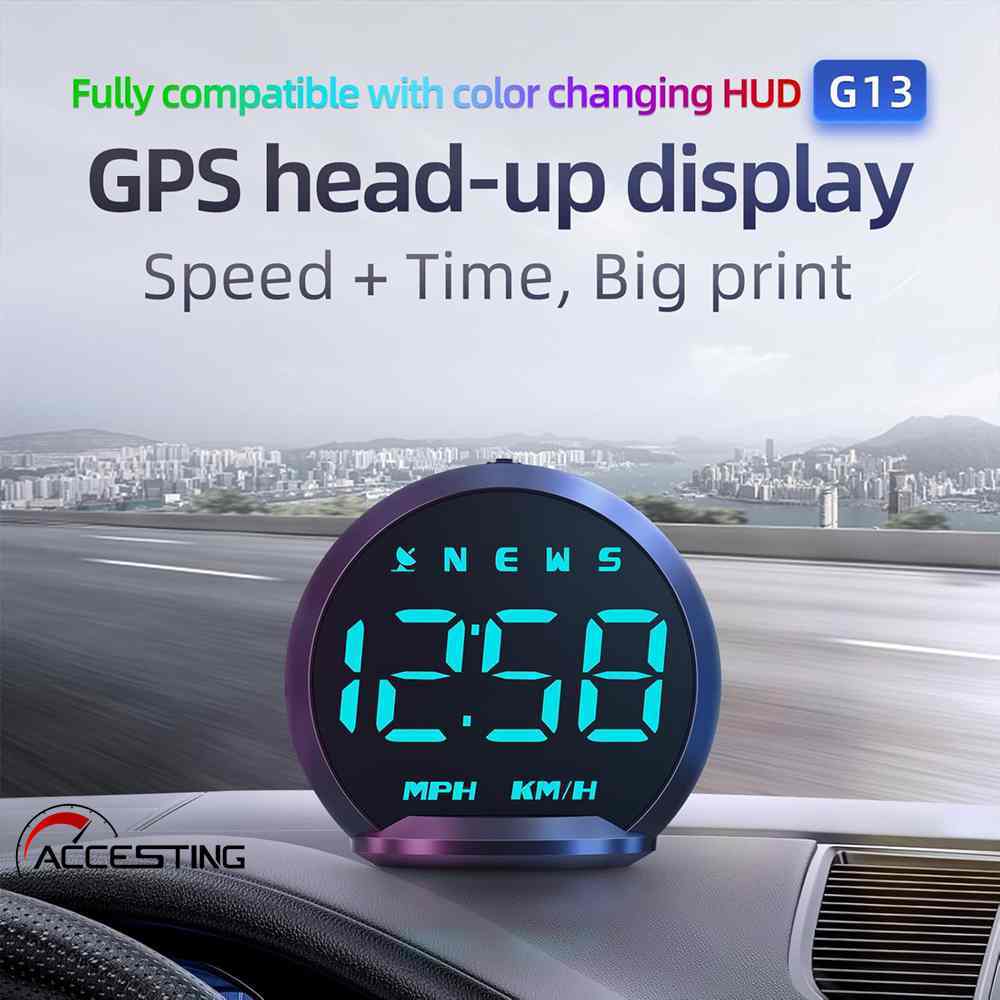 Universal Head up Display, Digital GPS Speedometer with Speed Warning ...