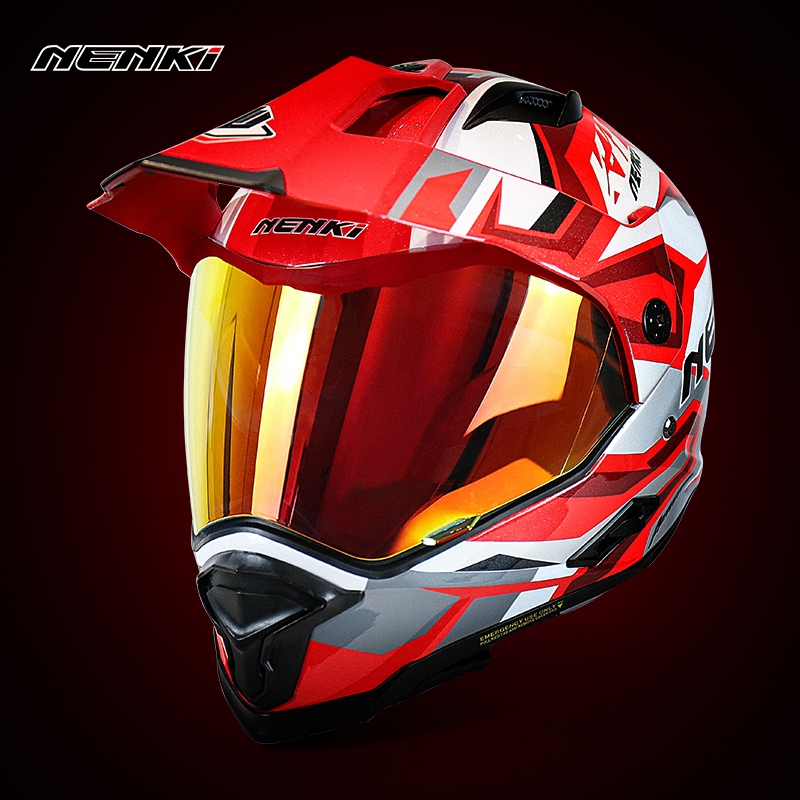 NENKI HELMET FULL FACE OFF ROAD FIBERGLASS HELMET NK-313 THERA RED ...