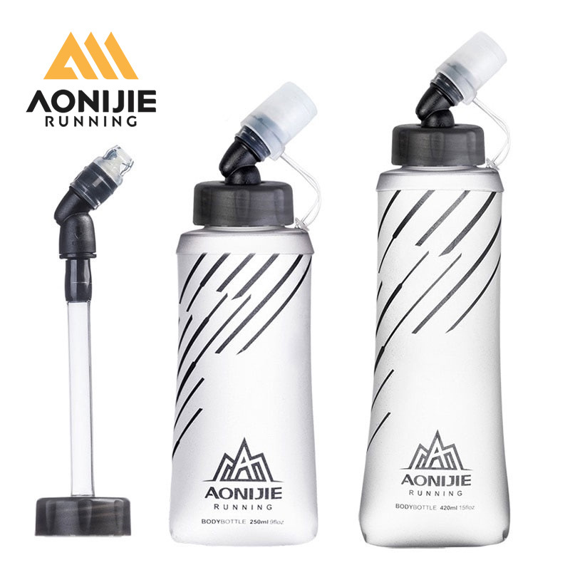 AONIJIE Collapsible TPU Soft Flask With Straw (250ml/420ml/500ml) SD21 ...