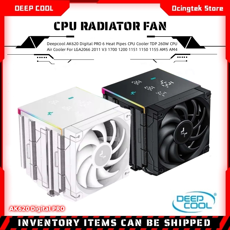 Deepcool AK620 Digital PRO 6 Heat Pipes CPU Cooler TDP 260W CPU Air ...