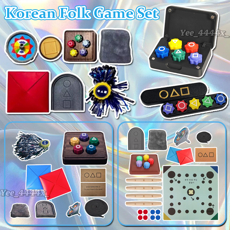 Korean Folk Game Set DDAKJI Korean Game, Korean Dice Game, Gonggi Stone ...