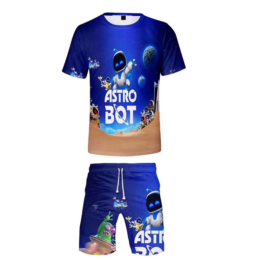 Universe Robot T-Shirt Set astro bot Children Adult 3D Printed Cartoon ...
