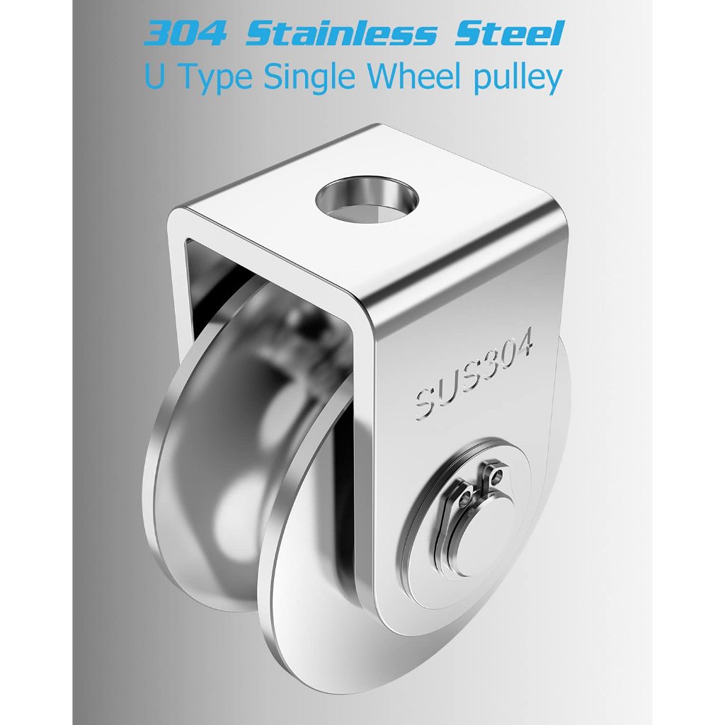 2 Inch V/U Type Pulley Roller 304 Stainless Steel Sliding Gate Roller ...