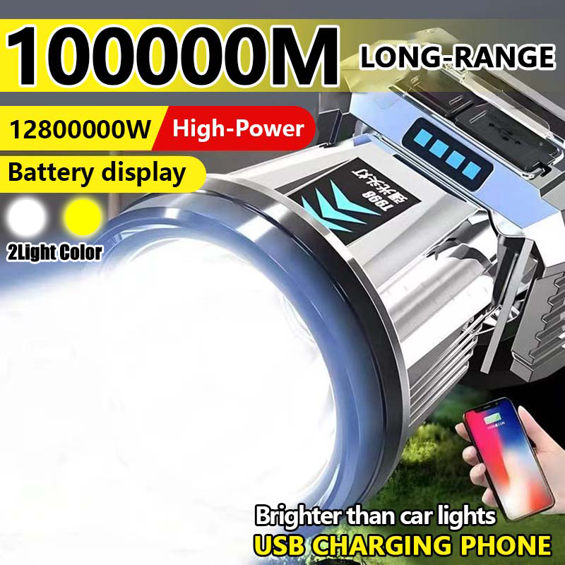 【128 hours of continuous use】lampu suluh kepala headlamp rechargeable ...