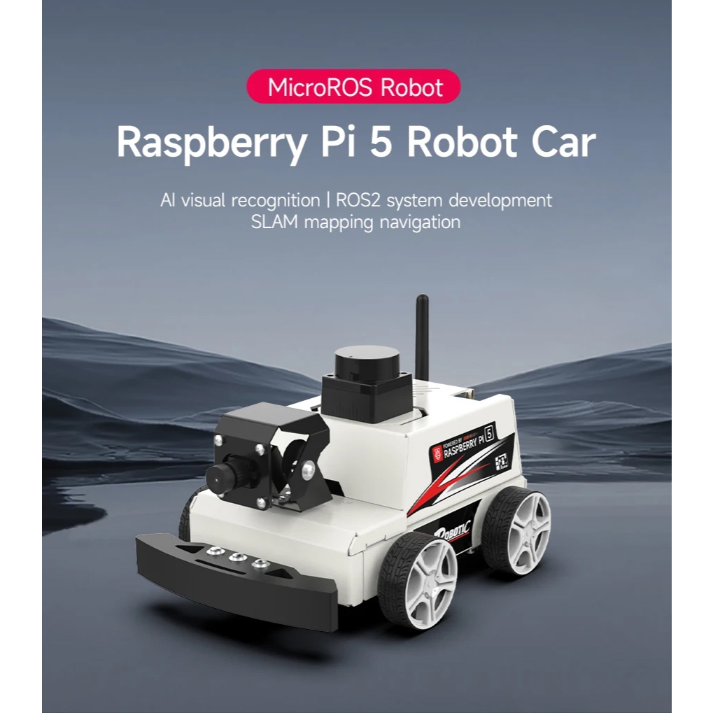 Raspberry Pi 5 Car ROS2 Educational Robot Kit with MS200 TOF Lidar Support SLAM Mapping ...